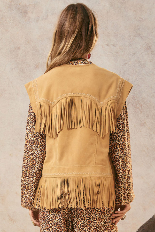 Fearless Heart Suede Fringe Vest – SPELL